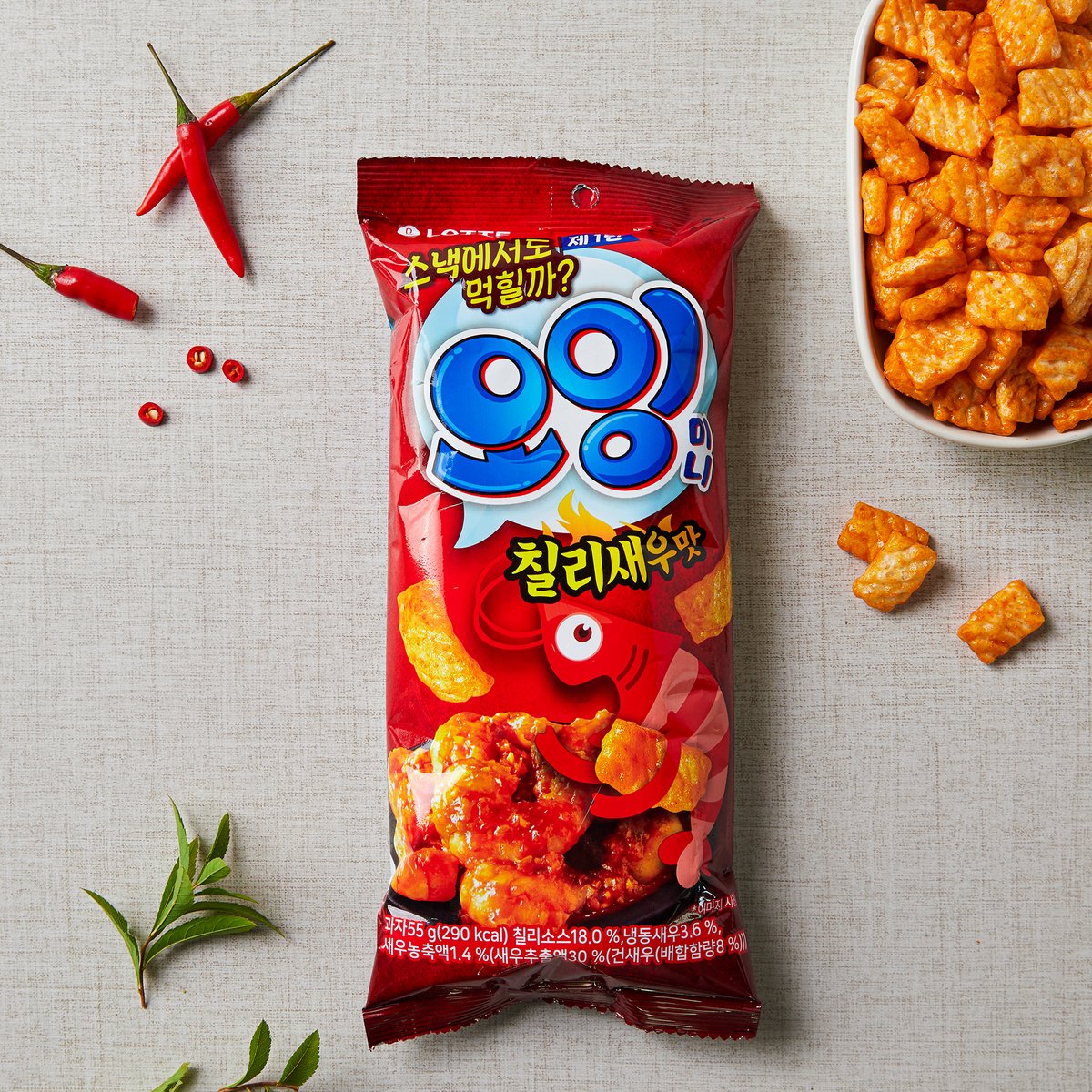 롯데 오잉 미니 칠리새우맛 55g - SSG.COM