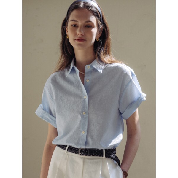 Roll up shirt_Skyblue - SSG.COM