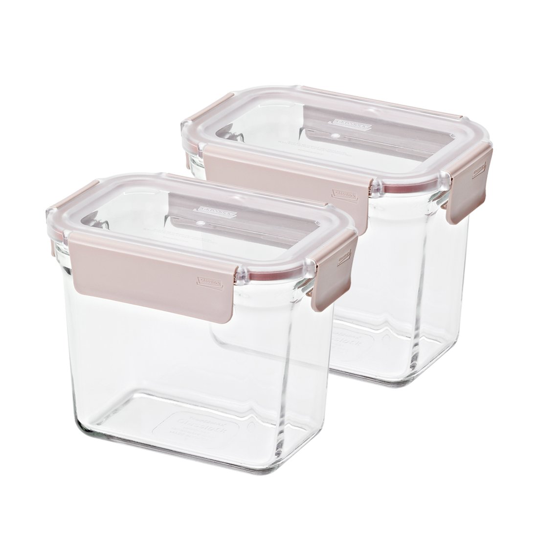 글라스락 퓨어 샌드핑크 직사각 도어포켓 920ml 2개 세트, 믿고 사는 즐거움 SSG.COM