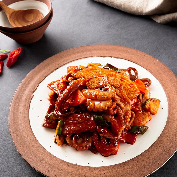 바다포차 매운 쭈꾸미 볶음 쭈삼 덮밥 밀키트 330g - SSG.COM