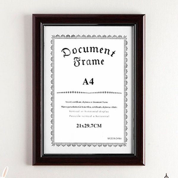 촬영소품 거실 탁자 애인 가족 다크브라운 라인 상장 액자 A4 - SSG.COM