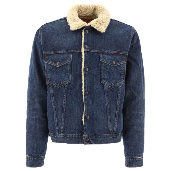 RRL by Ralph Lauren FW22 Fleece lined denim trucker jacket Denim jacket ...