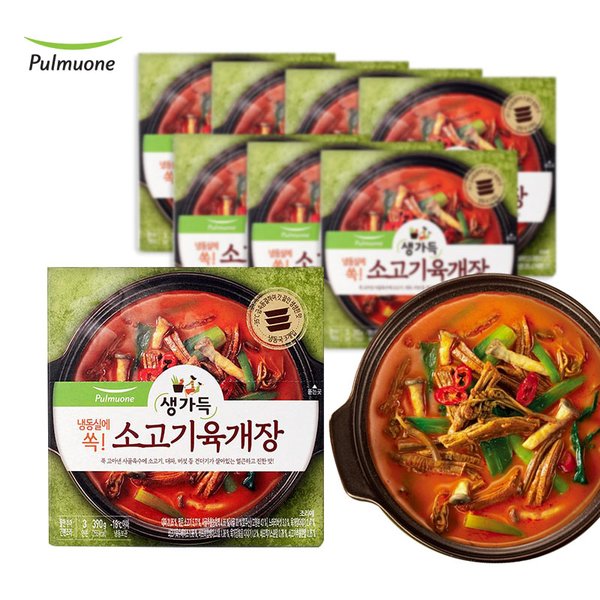 [풀무원] 냉동실에쏙!소고기육개장(3인)_130g*3EA x 8개 - SSG.COM