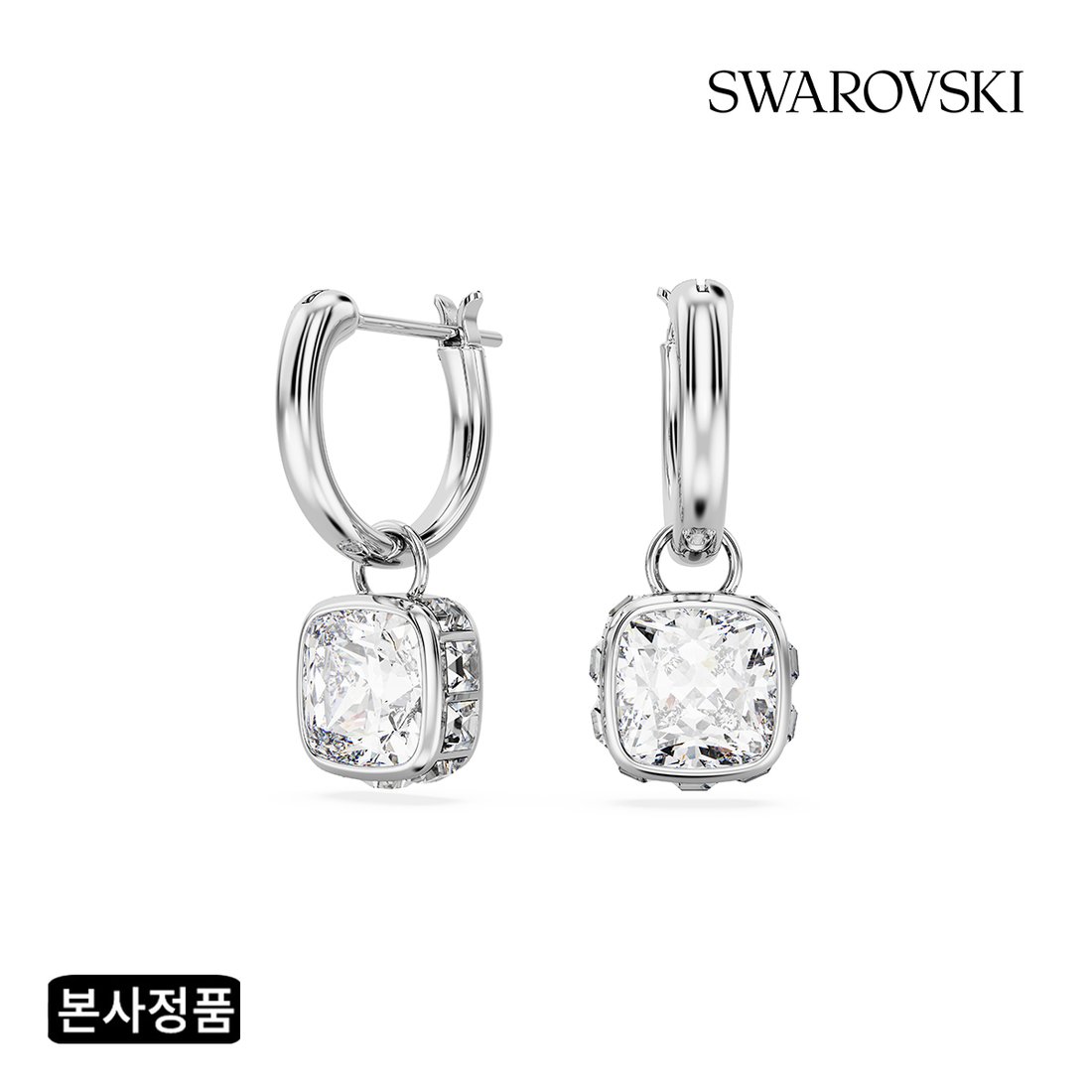 [본사정품/쇼핑백증정] Stilla 로듐 미니 후프 드롭 귀걸이 5662919, 신세계백화점