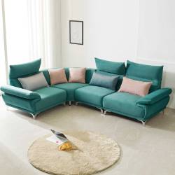 비엠가구 BM-W8 조야원단 패브릭 쇼파 4인 코너형 이지클린 소파 베드 - SSG.COM