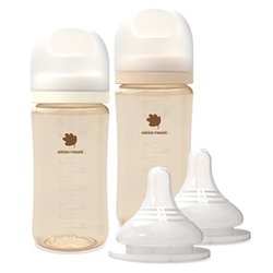 그린핑거 베베그로우 PPSU 젖병 트윈팩 280ml+젖꼭지 택1 - SSG.COM