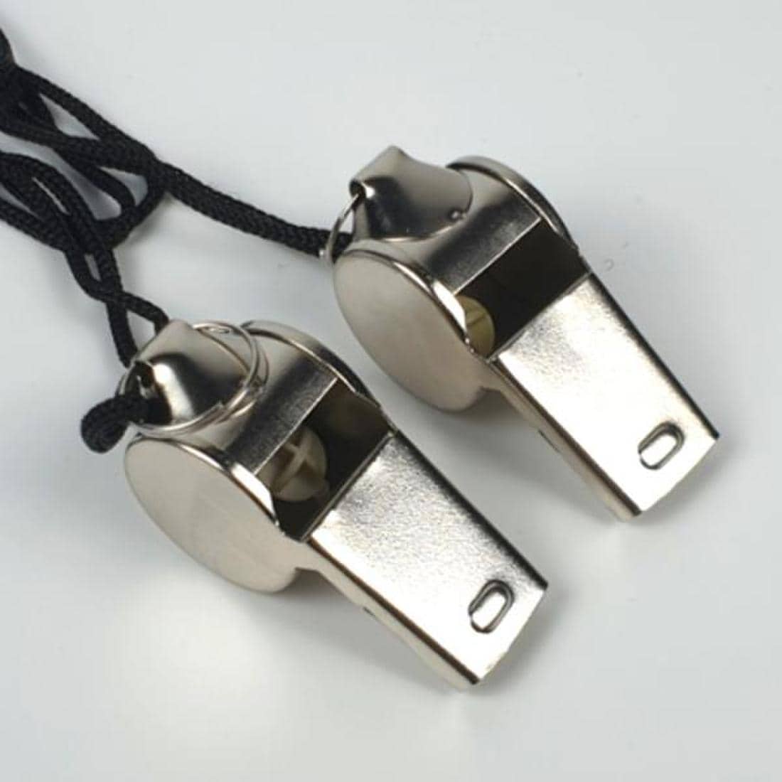 경찰 심판 호루라기 목걸이 끈있는 쇠 호각 휘슬 2p X ( 5매입 ), 믿고 사는 즐거움 SSG.COM