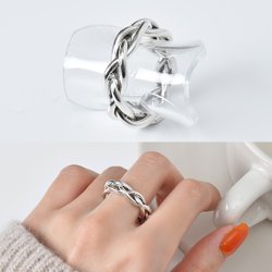 실버925 유화 볼륨 더블라인 꼬임 볼드 은반지 SILVER 925 - SSG.COM