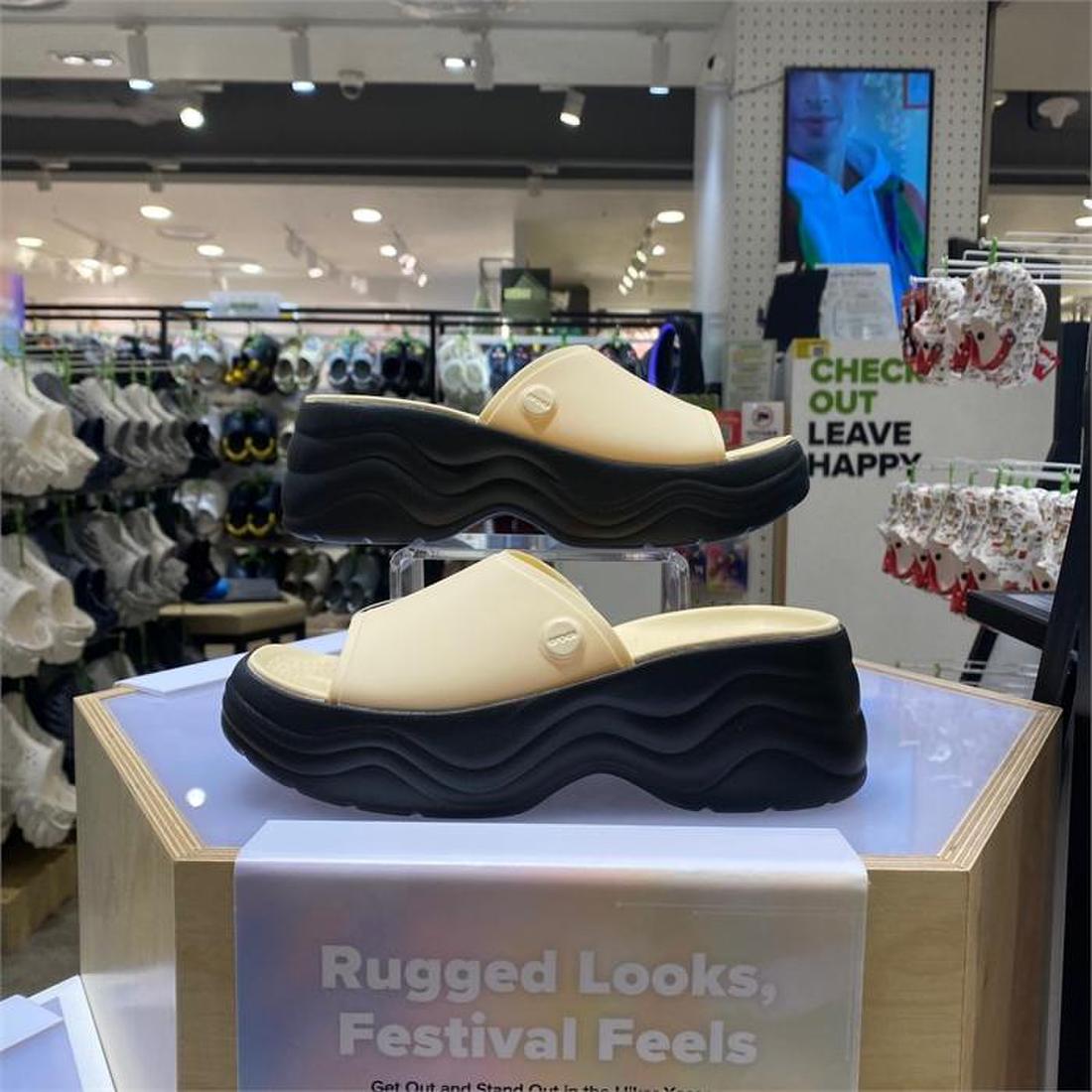 크록스 NC15 스카이라인 슬라이드 바닐라/블랙 208182-1LG (S10170866), 믿고 사는 즐거움 SSG.COM