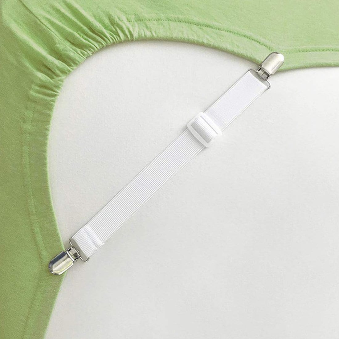 1세트4p 침대시트 고정밴드 밀림방지 이불클립 집게 고정핀 일자형 화이트 E204, 믿고 사는 즐거움 SSG.COM