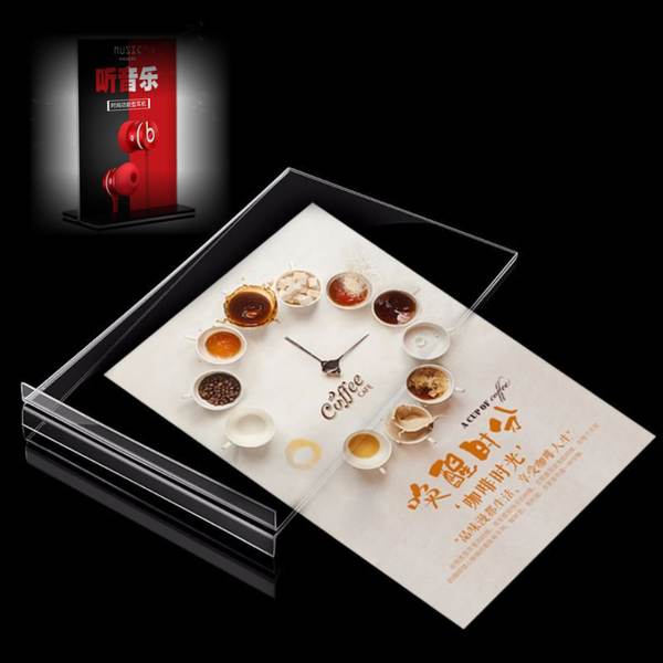 투명 T자 A4 A5 A6 아크릴 스탠드 POP 게시판 광고 배너 스탠드 종이 꽂이 POP대 거치대 게시대 - SSG.COM