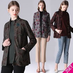 2SET [홈쇼핑방송/르오트(LeOT)] 플라워체크스판 앙상블 2종세트(자켓+티블라우스) - SSG.COM