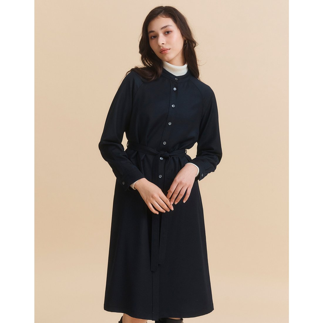 [23FW] [23FW]네이비 스트랩 울혼방 긴팔원피스 HSDR3D001N2, 믿고 사는 즐거움 SSG.COM