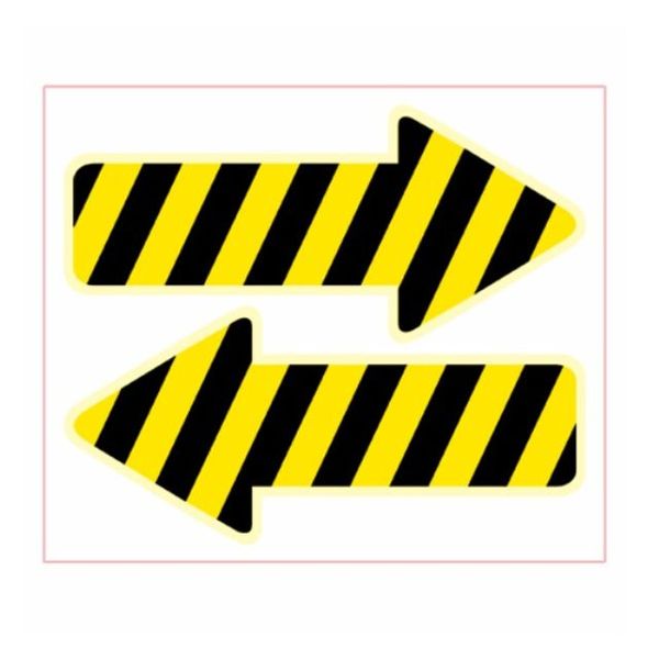 문구용품 방향지시 스티커 화살표 5매 옐로우블랙 F 262 사무실비품 - SSG.COM