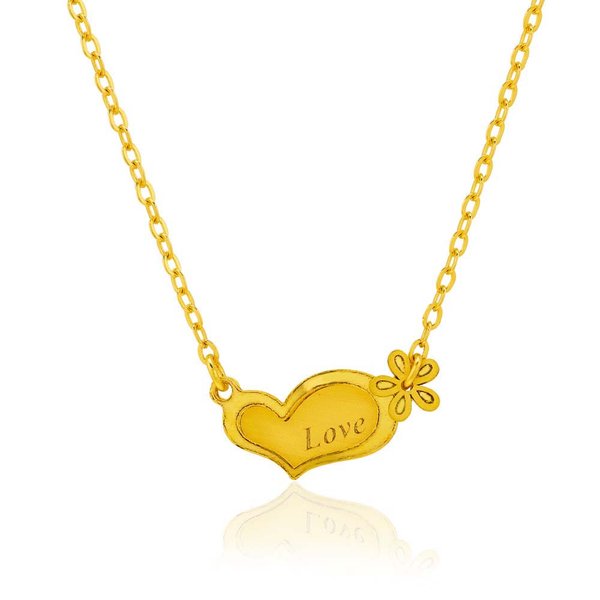 여자 순금 목걸이 하트 인 러브 24K 3.75g 18K장식 - SSG.COM