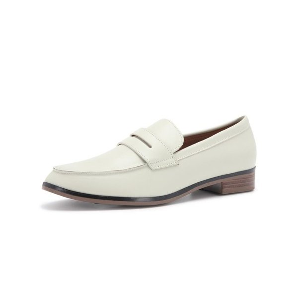 베이직 천연 소가죽 아이보리 로퍼 2.5CM - SSG.COM