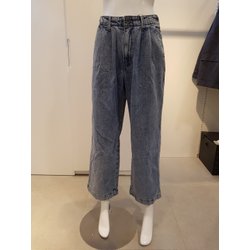 FKQFDDW561P여자) 데님워싱 1/2밴딩 더블 플리츠 와이드 치노 (3 COL) - SSG.COM