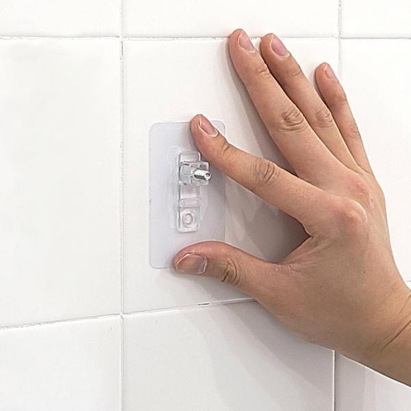 부착식 화이트 욕실선반 전용스티커 4P - SSG.COM