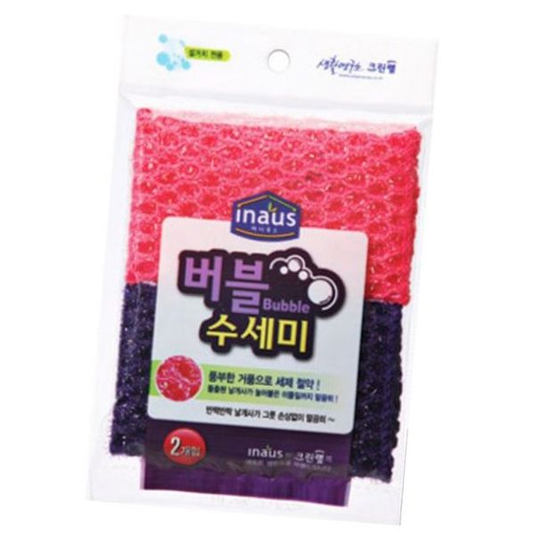 크린랩 버블 수세미 2P 1SET 19x22cm 설거지용품 주방 주방잡화 - SSG.COM