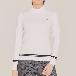 여성 라인 배색 골지 반목 니트 RWSHK5252-101 - SSG.COM