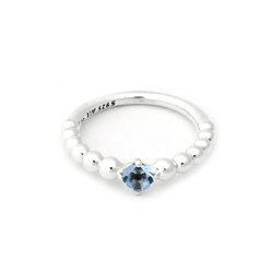 [판도라] 아쿠아 블루 3월 탄생석 반지 198867C01 - SSG.COM