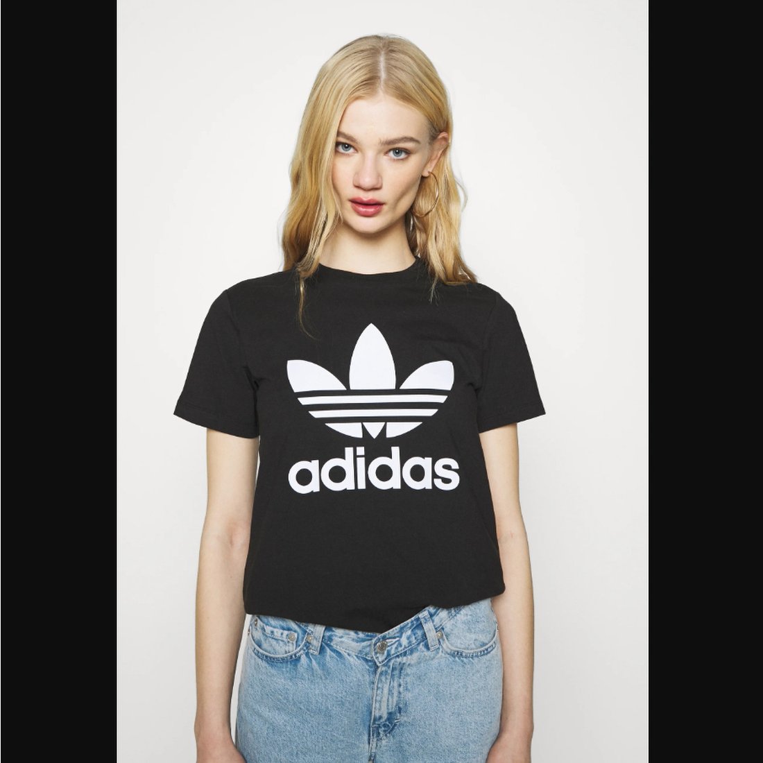 [여성] 아디컬러 트레포일 박시 티셔츠 IU2422 아디다스오리지널 데일리 루즈핏 반팔티 블랙, 믿고 사는 즐거움 SSG.COM