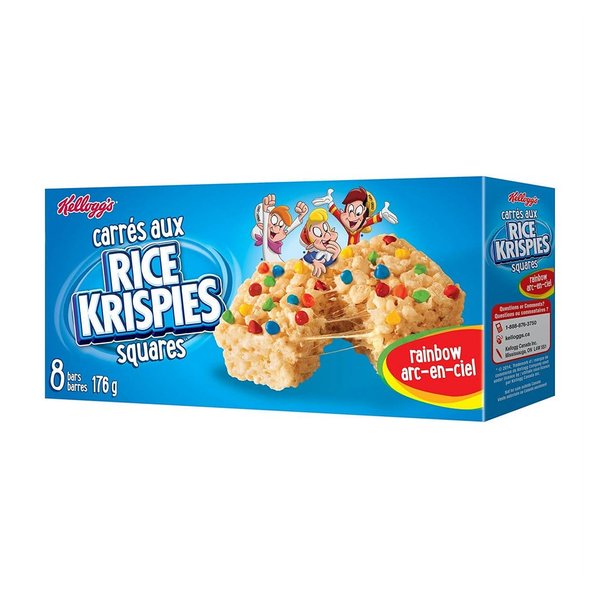 [해외직구]켈로그 라이스 크리스피 레인보우 시리얼바 22g 8입/ Kelloggs Rice Krispies Rainbow ...