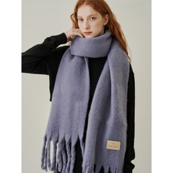 Simple patch wool long muffler - lavendergrey - SSG.COM