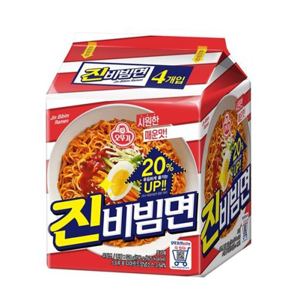 오뚜기 라면 진비빔면(156g 4입) 4개 - SSG.COM