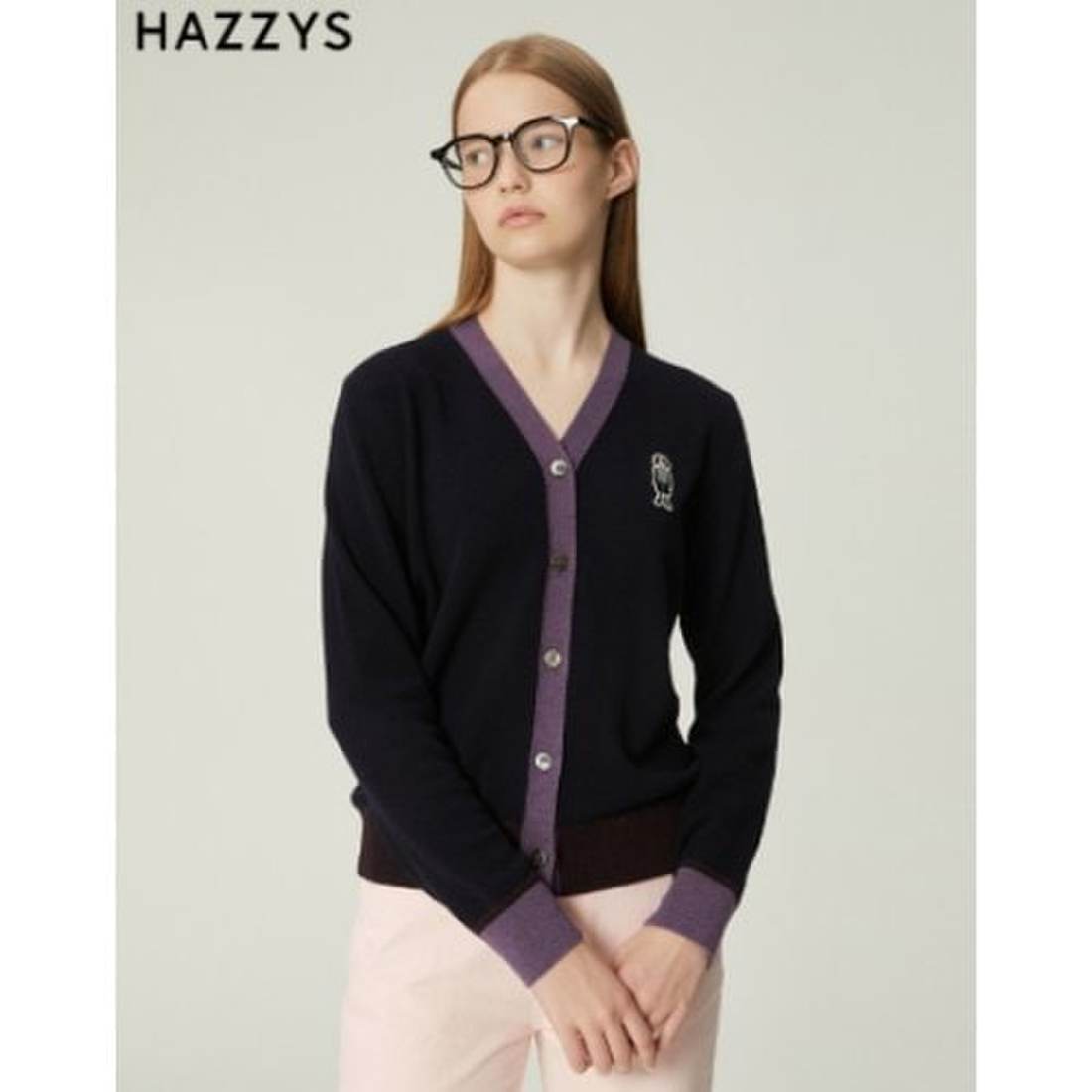 *강남점 특가*[HSSW-3D906] 헤지스레이디스 HARRY 자수포인트 컬러배색 캐주얼 브이넥 가디건, 믿고 사는 즐거움 ...