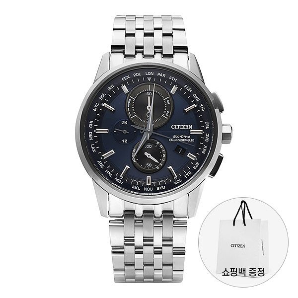 [시티즌 CITIZEN] AT8110-61L 에코드라이브 라디오컨트롤 퍼페츄얼 크로노 남성 메탈시계 43mm - SSG.COM