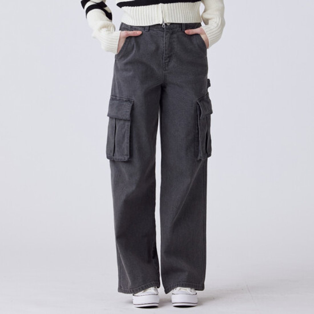 여성 카펜터 카고 포켓 와이드 데님팬츠_056, 믿고 사는 즐거움 SSG.COM