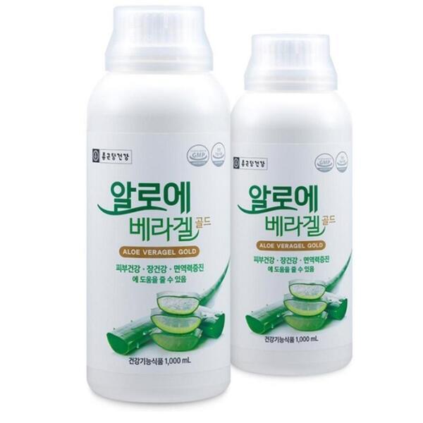 종근당건강 알로에베라겔 골드 유기농 ALOE VERAGEL GOLD 1000ml 2병 - SSG.COM