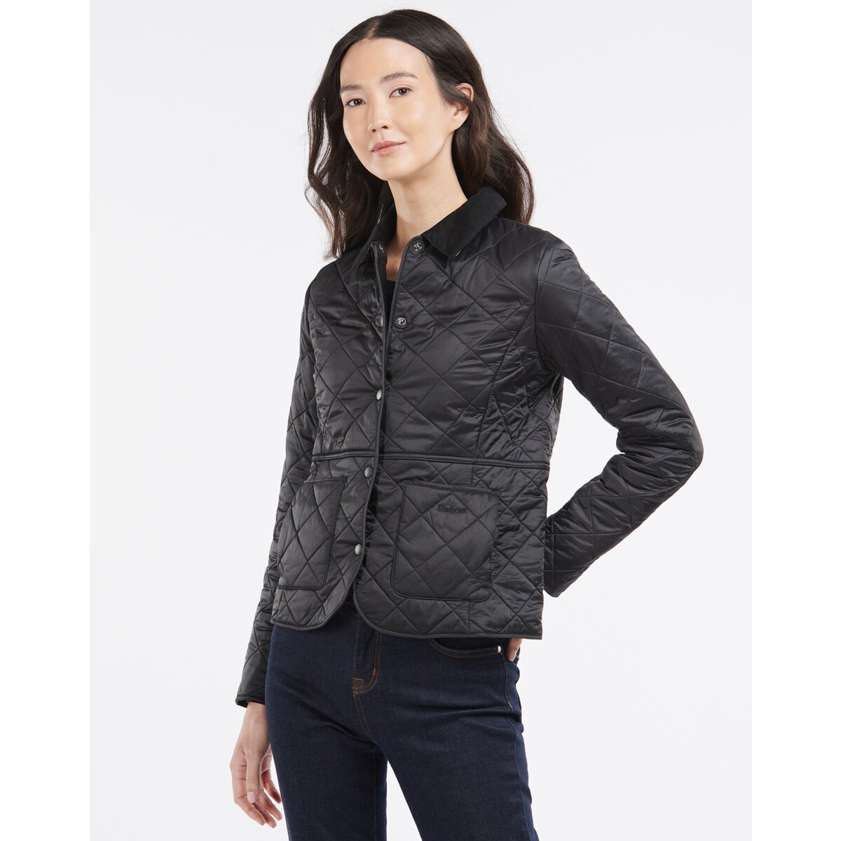 [22FW] 바버 여성 데브론 폴라퀼트 블랙 자켓/BARBOUR DEVRON POLARQUILT BLACK - SSG.COM