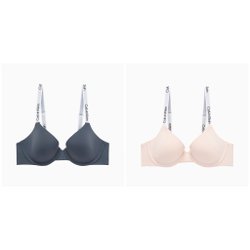 CK 언더웨어 24SS 여성 테일러드 로고 퍼펙트 커버리지 컨투어 브라 2종 택 1(QF7766AD-CKP/LN4) - SSG.COM