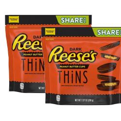 허쉬 THINS 다크 초콜릿 땅콩 버터 컵 캔디 REESE`S 209g 2팩 - SSG.COM