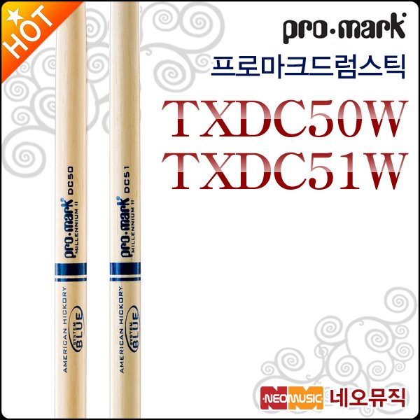 프로마크 드럼스틱 Promark TXDC50W TXDC51W 마칭스틱 - SSG.COM