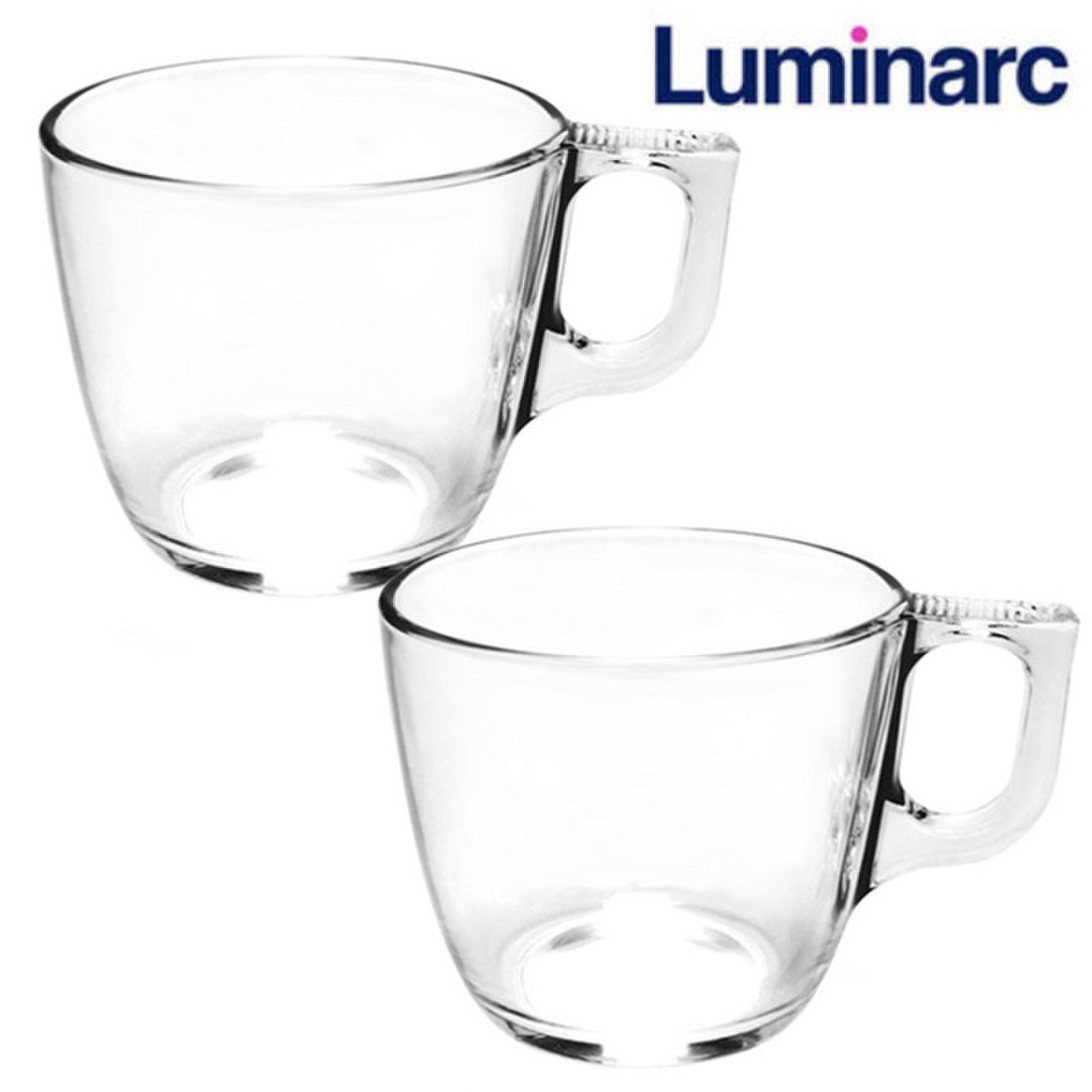 루미낙 투명머그컵 220ml 2P세트 내열유리컵 강화 커피잔 손잡이 -씨와이더블유글로벌[무료배송], 믿고 사는 즐거움 SSG.COM