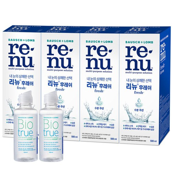 1300K 렌즈 세척액 리뉴 후레쉬 500ml 4개 - SSG.COM