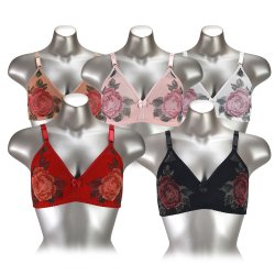 러블리온 여성속옷 장미플라워 망사 노와이어 브라렛1P 501 - SSG.COM