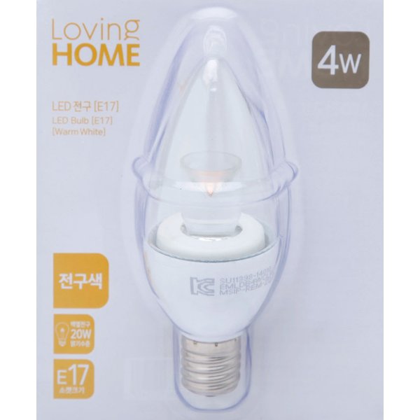 러빙홈] LED전구 4W_전구색(E17) - SSG.COM