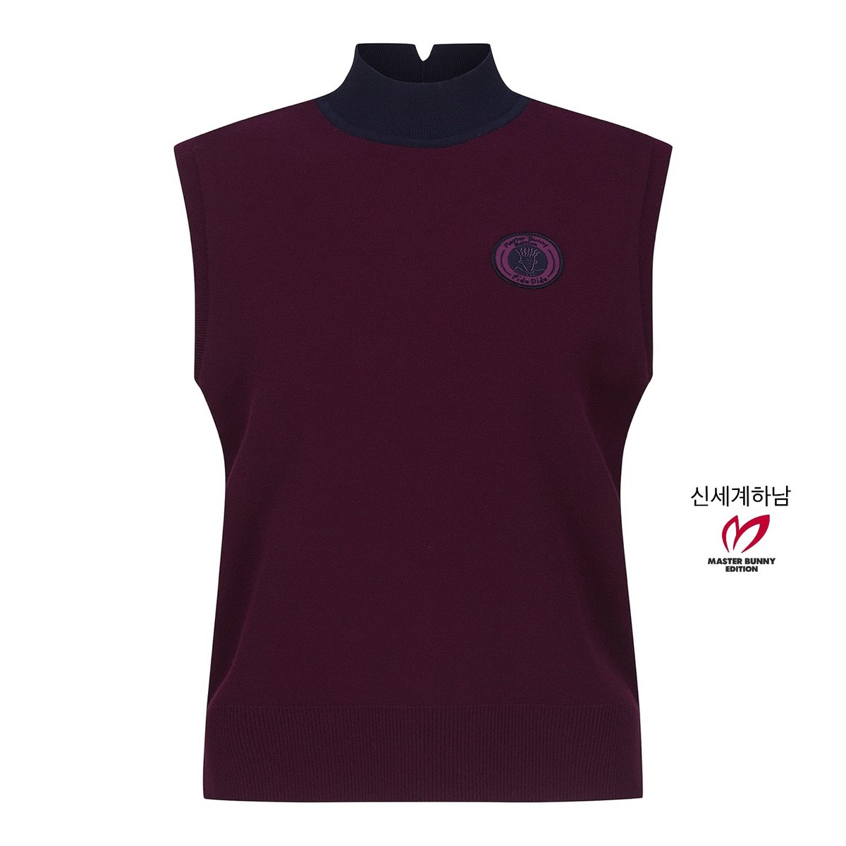 23F/W 신상 여성 컬러 모크넥 백 로고 니트 베스트조끼 (421C3SV153_PP) - SSG.COM