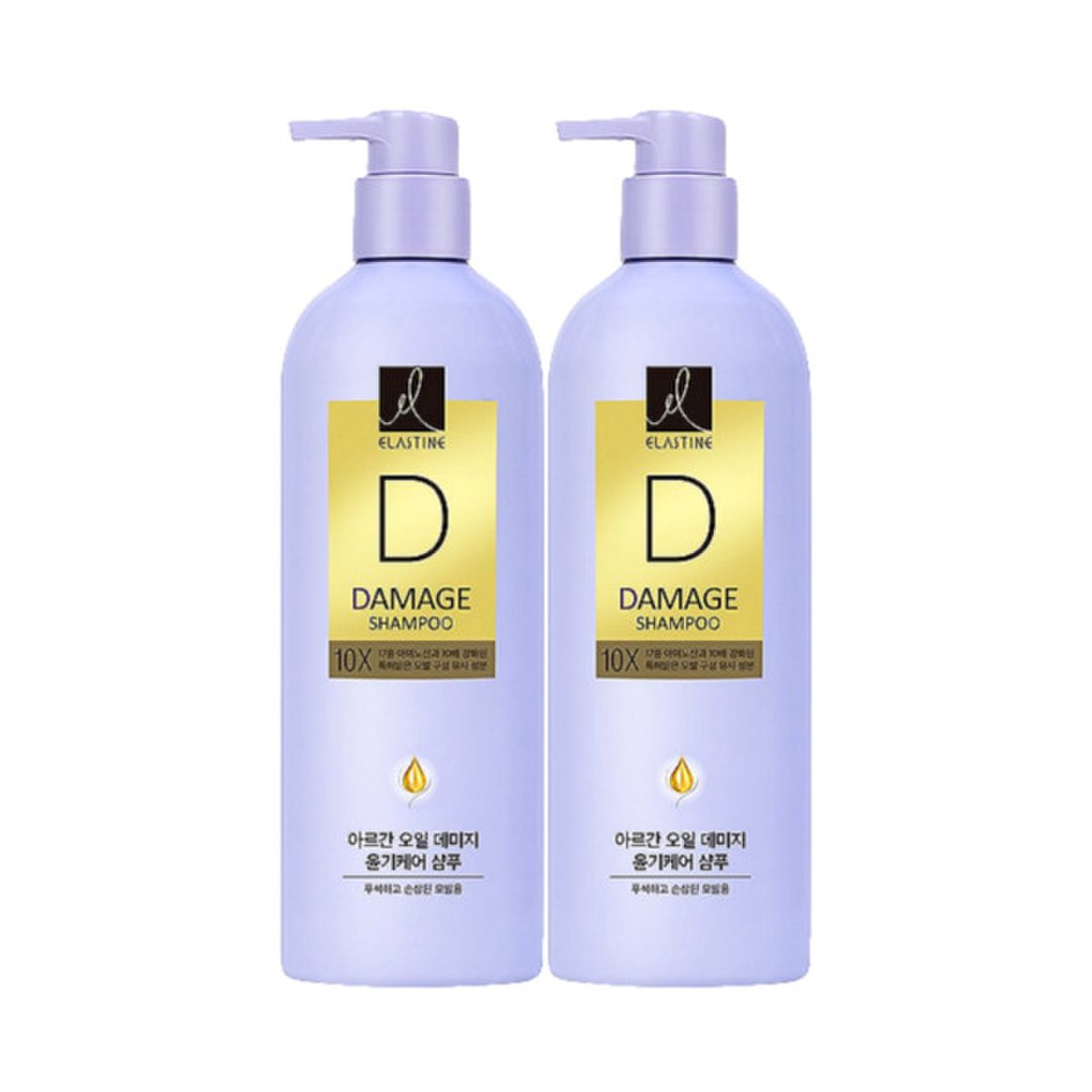 엘라스틴 아르간오일 데미지 윤기케어 10엑스 샴푸 680ml x 2개, 믿고 사는 즐거움 SSG.COM