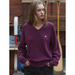 Powder v-neck knit (purple) - SSG.COM