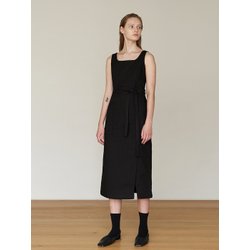Squareneck wrap dress (Black) - SSG.COM