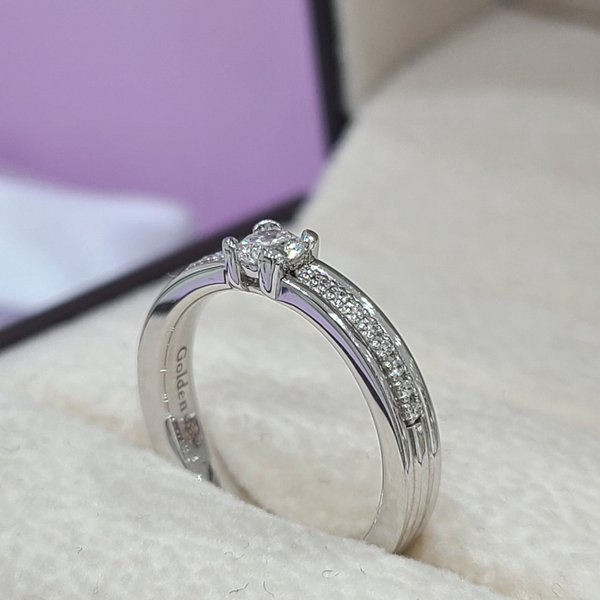 [파주점] 골든듀 콜렛2C(여)(15~18호) 2부(0.20ct)다이아몬드 반지 WG 18K 210102982 - SSG.COM