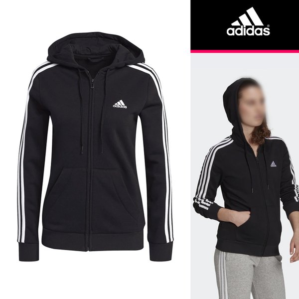 아디다스 우먼스 에센셜 플리스 3S 후드 탑(GM5567) - SSG.COM