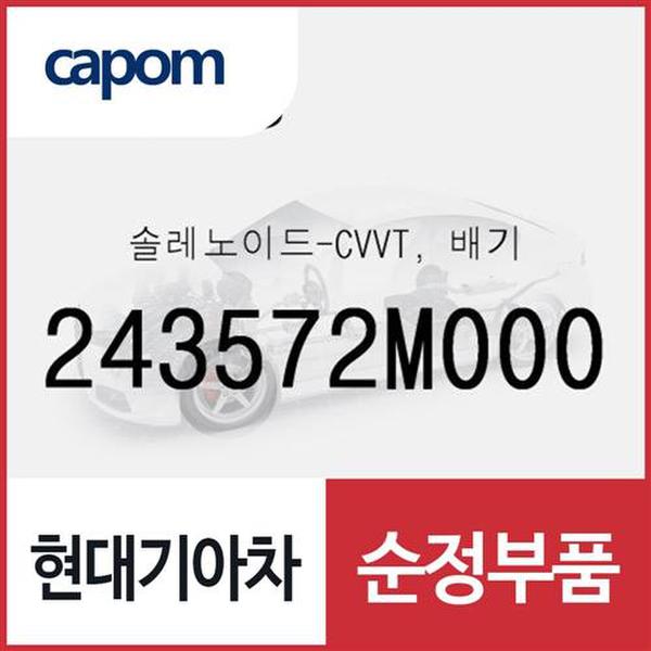 솔레노이드-CVVT, 배기 (243572M000) 아반떼, 제네시스 GV70, 쏘나타 DN8, K5, 아반떼AD, K8, K8 ...