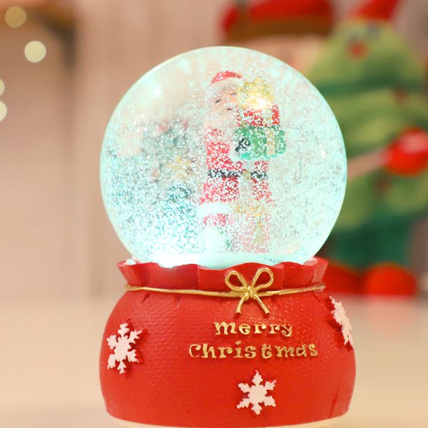 대형 리본 산타 워터볼 스노우볼 10cm - SSG.COM