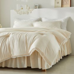 에이플파이 푸딩 쫀득 차렵이불 렌징모달 100% 알러지케어 이불 세트(크림/SS) - SSG.COM